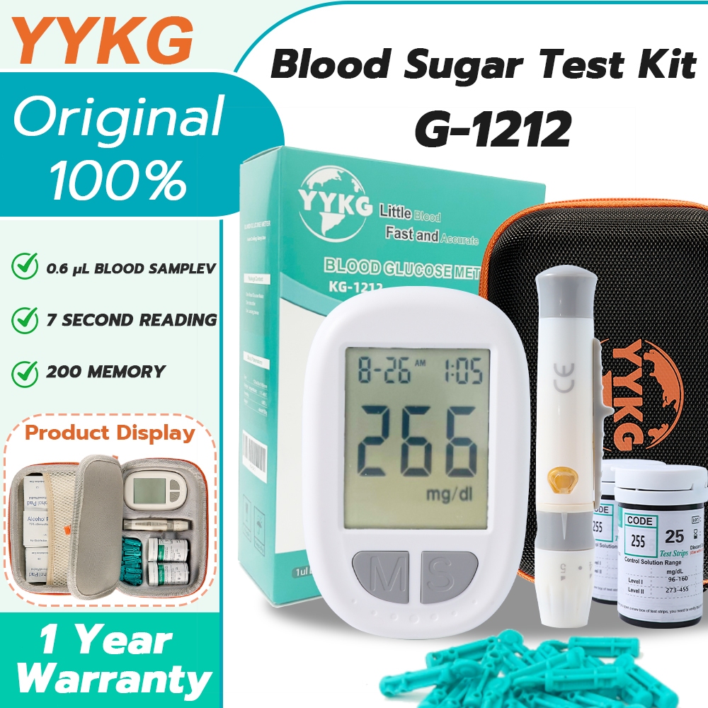 YYKG Blood Glucose Meter Set Medical Glucometer 50pcs Blood Sugar Test ...