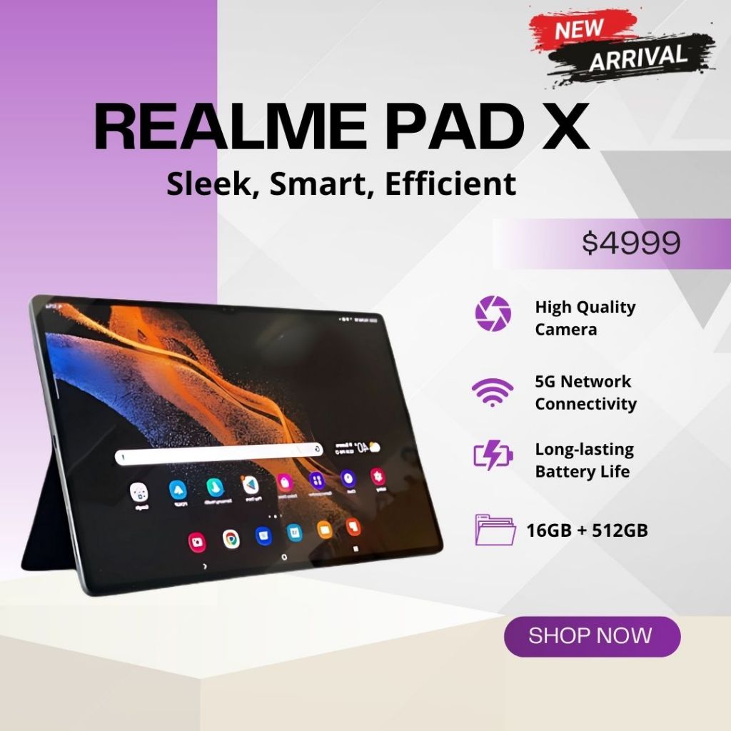 Realme Tablets 10.5inch 16+512GB Dual SIM 4G WITH PEN Android 12 ...
