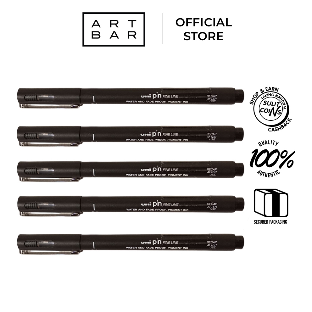 Uni Drawing Pen PIN200, Black (School Supplies) - Art Bar | Shopee ...