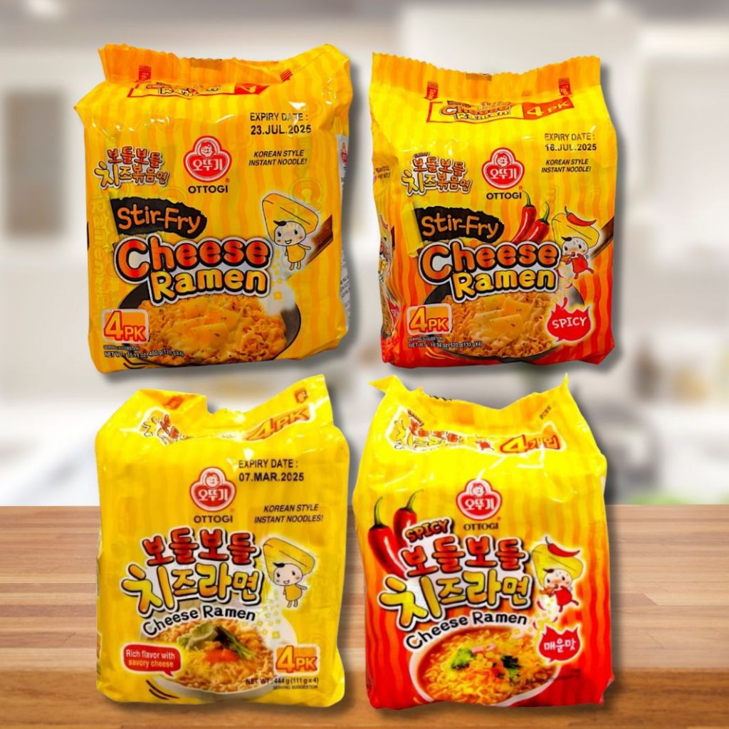 Ottogi Cheese Ramen / Stir Fry Ramen - Pack of 4 - Original or Spicy Flavor | Shopee Philippines