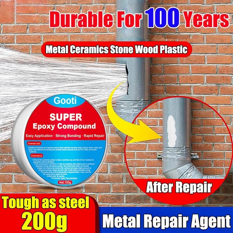 100G Powerful Mud Iron Clay Adhesive Foundry Glue For Metal Wood Glass ...