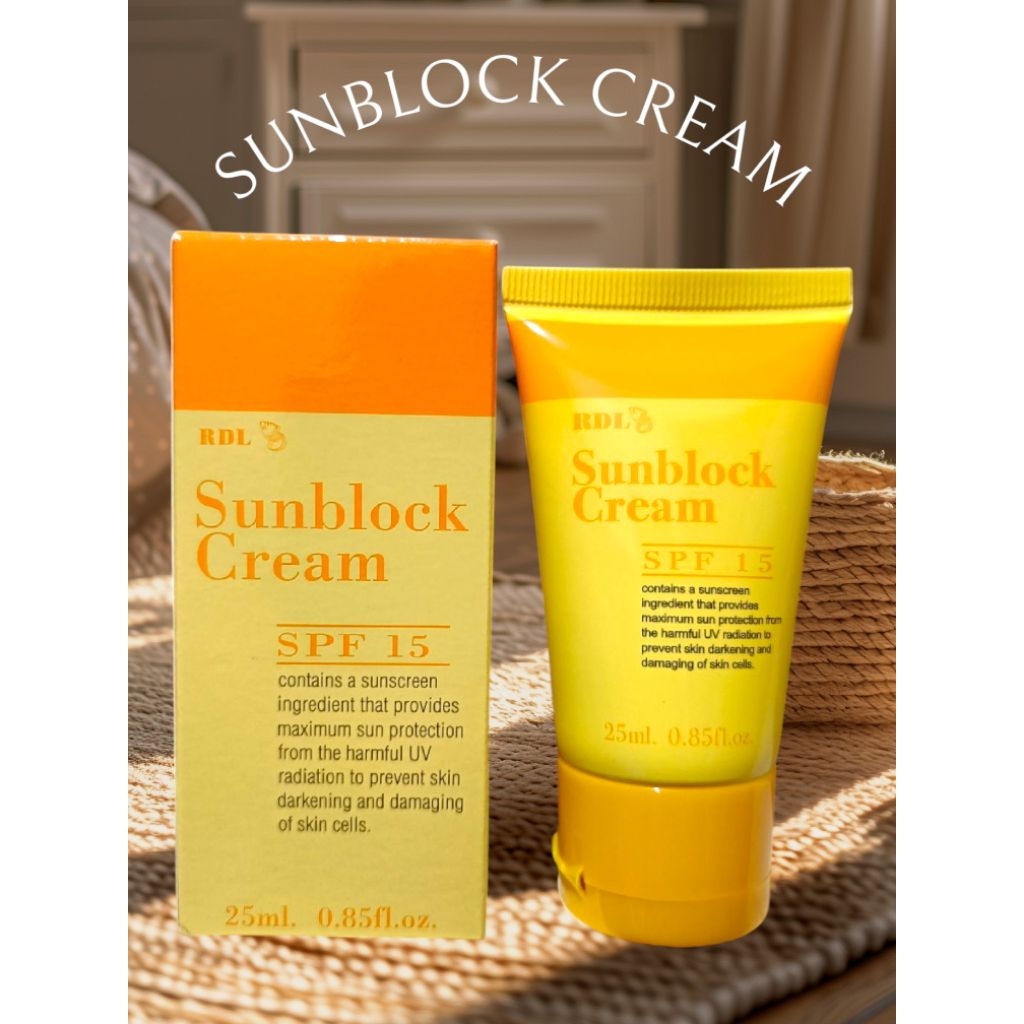 RDL SUNBLOCK CREAM with SPF15/ WHITENING CREAM with MOISTURIZER 6g, 12g ...