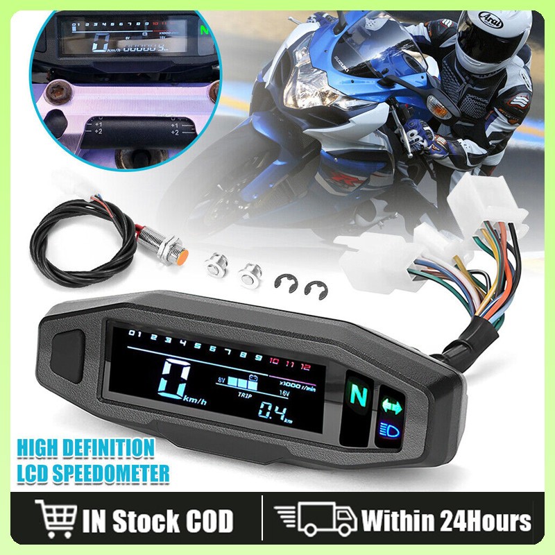 2025 Newest Motorcycle Speedometer Oil Gauge Tachometer Universal ...