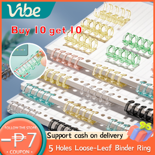 5 Holes Loose-Leaf Plastic Ring Binder Ring Binding Spines Combs DIY ...
