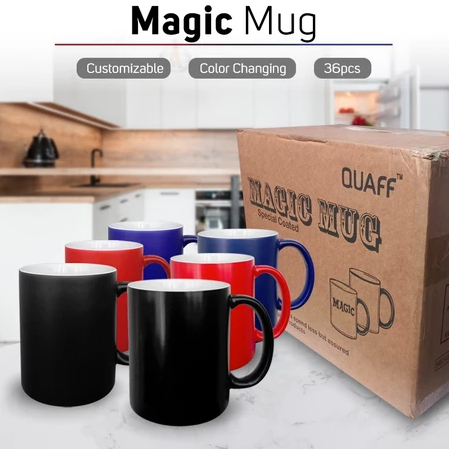 Quaff Sublimation Magic Mug Matte & Glossy Red / Blue & Black (1BOX-36pcs) | Shopee Philippines