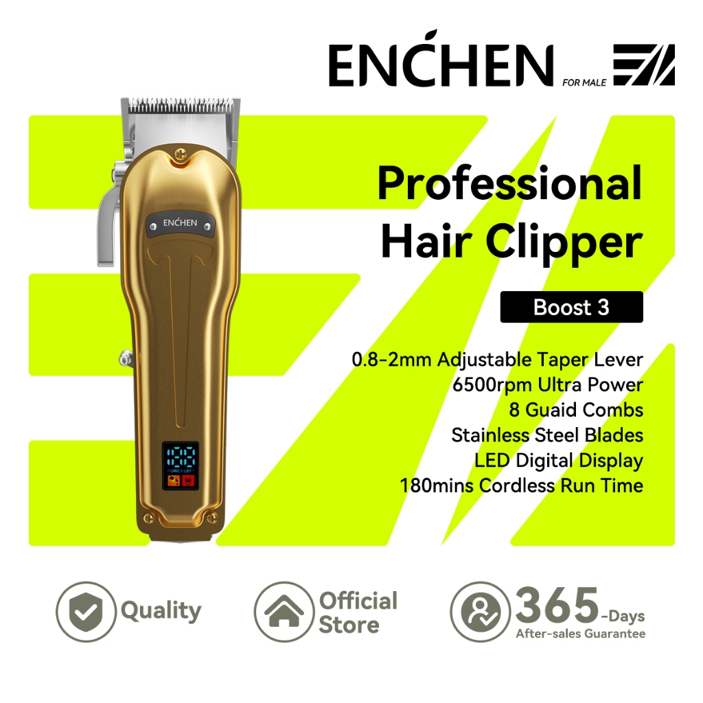 ENCHEN Professional Electric Hair Clipper Trimmer Boost3 Hair Razor 0.8 ...