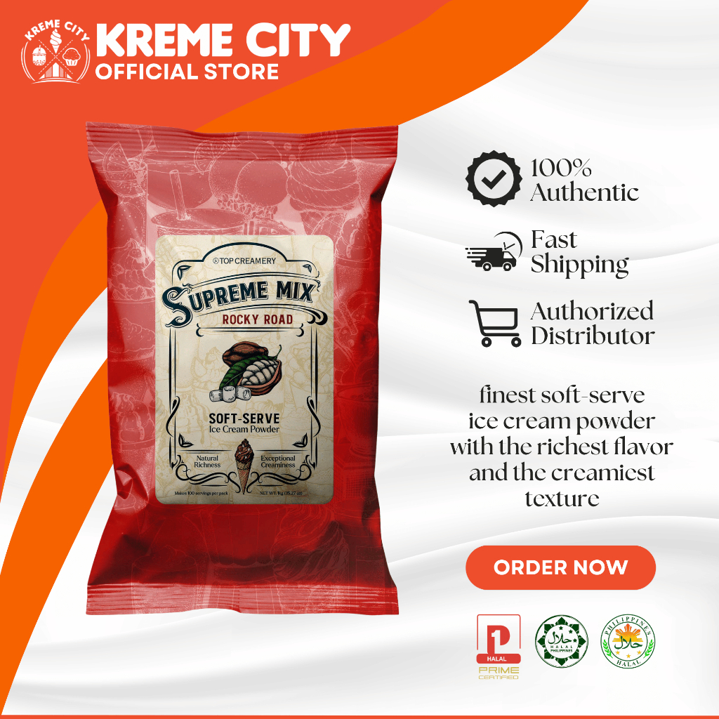 TOP Creamery Supreme Rocky Road Soft Serve Ice Cream Powder Premix 1kg ...