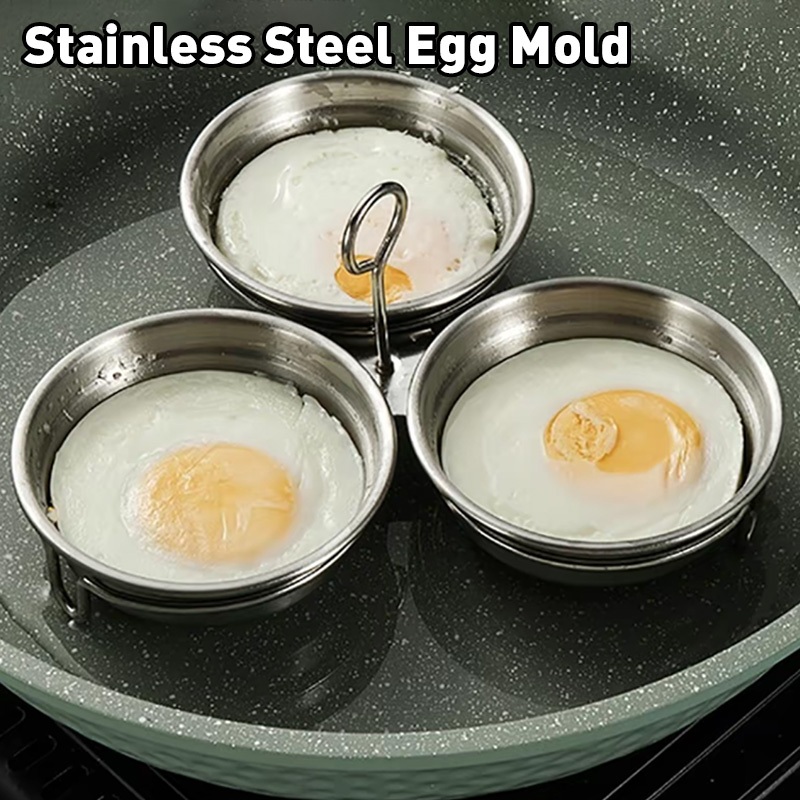 Breakfast Egg Cooker Stainless Steel Nonstick Egg Mold Steamed Egg ...