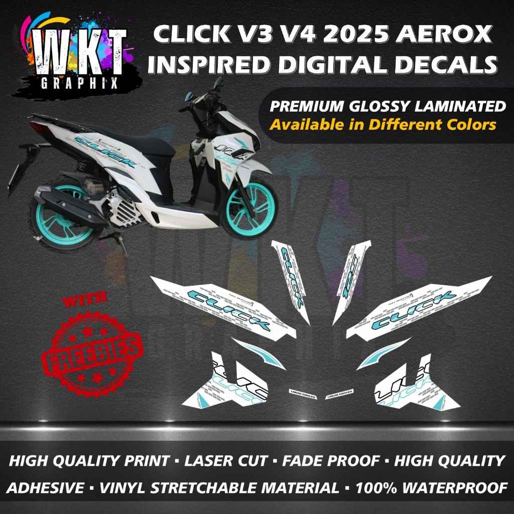 HONDA CLICK V3 V4 2025 AEROX INSPIRED DIGITAL DECALS STICKER ...