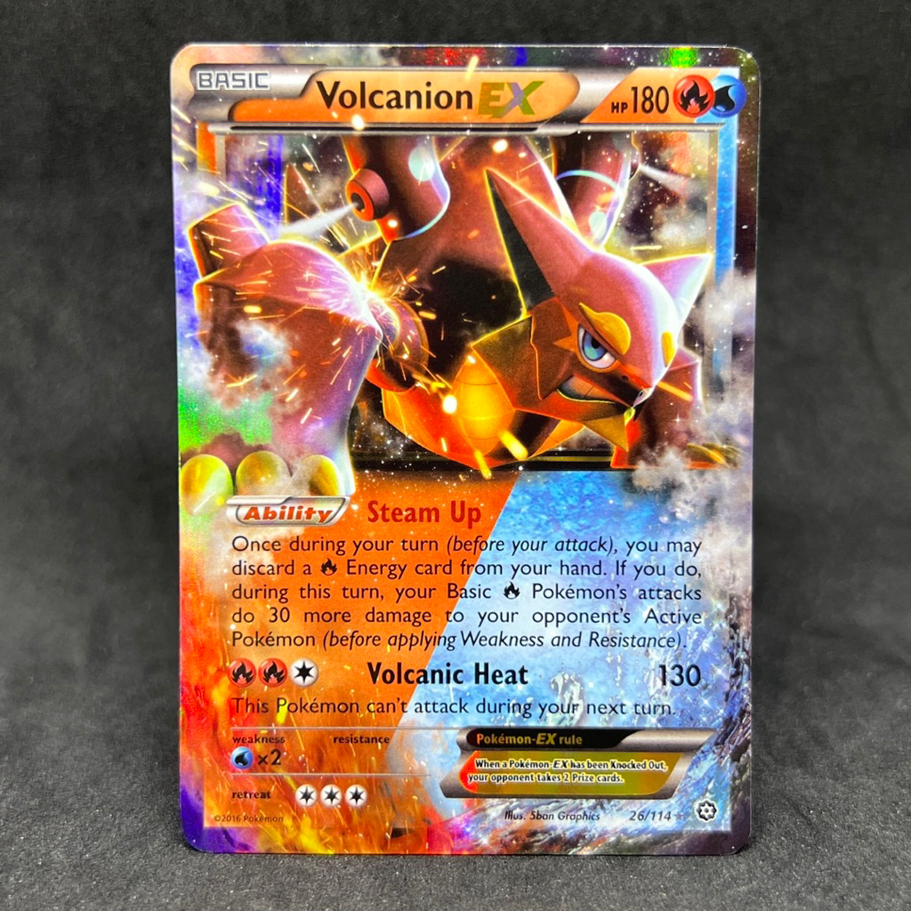 Pokemon TCG Volcanion EX Ultra Rare 26/114 2016 XY Steam Siege Trading ...