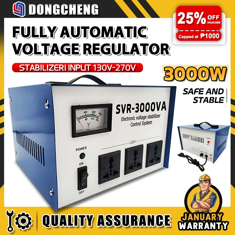 SVR-3000VA Automatic Voltage Regulator Servo Type 3000 Watts SVR-3000VA ...