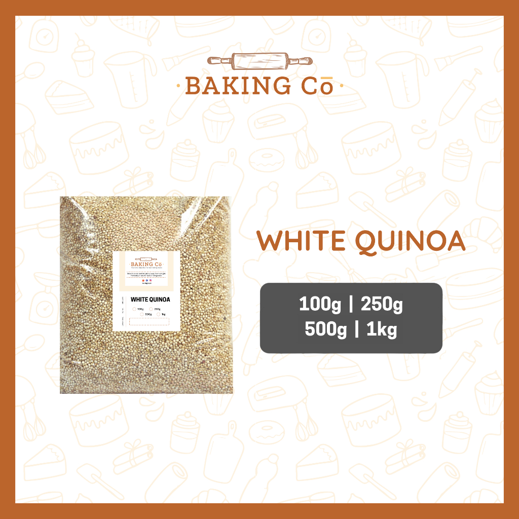 Baking Cō Organic White Quinoa - 100g | 250g | 500g | 1kg | Shopee ...