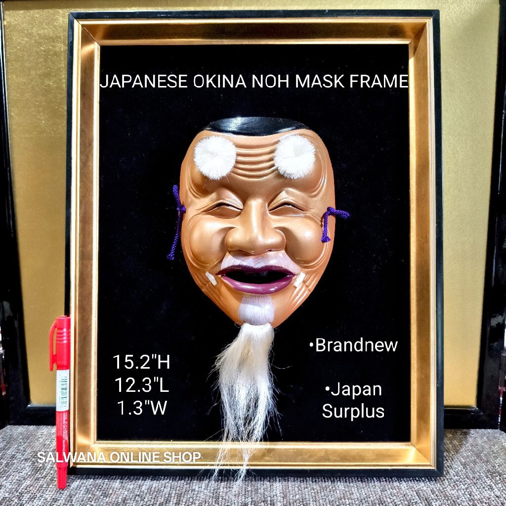 JAPANESE OKINA NOH MASK WALL DECOR • JAPAN SURPLUS • FENG SHUI | Shopee ...