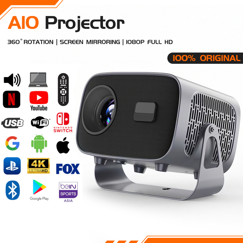 2025 New A10 PRO 4K Smart Projector Android 5g wifi 360° Rotating ...