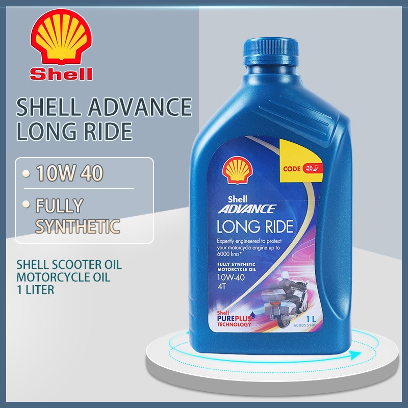 Shell Advance Long Rides Motorcycle Oil 10W40 1liter Fully Synthetic 4T ...