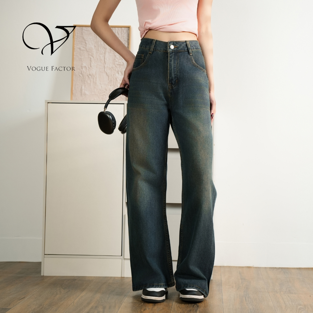 VF Women's Tummy Control Jeans - Office Commuter Wide Leg Pants with ...