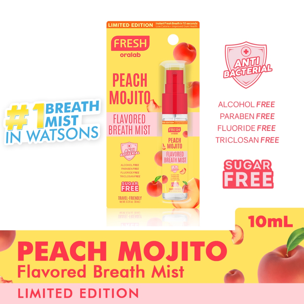 Fresh Oralab Peach Mojito Breath Mist (10mL) | Shopee Philippines