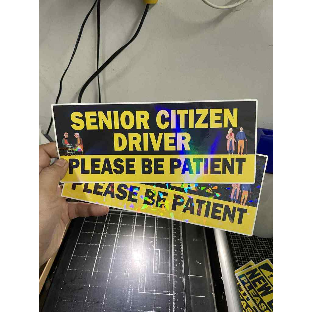 SENIOR CITIZEN DRIVER PREMIUM QUALITY STICKER BUY 1 TAKE 1 (waterproof ...
