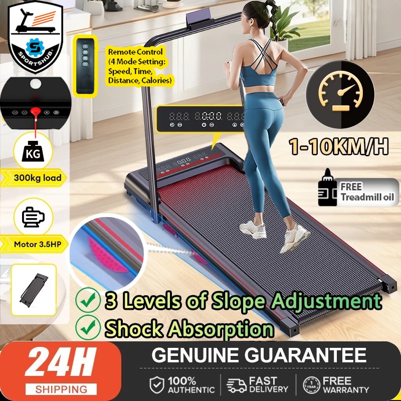 Walking Treadmill With Handle Smart Walking Running Pad with Handrail 3 ...