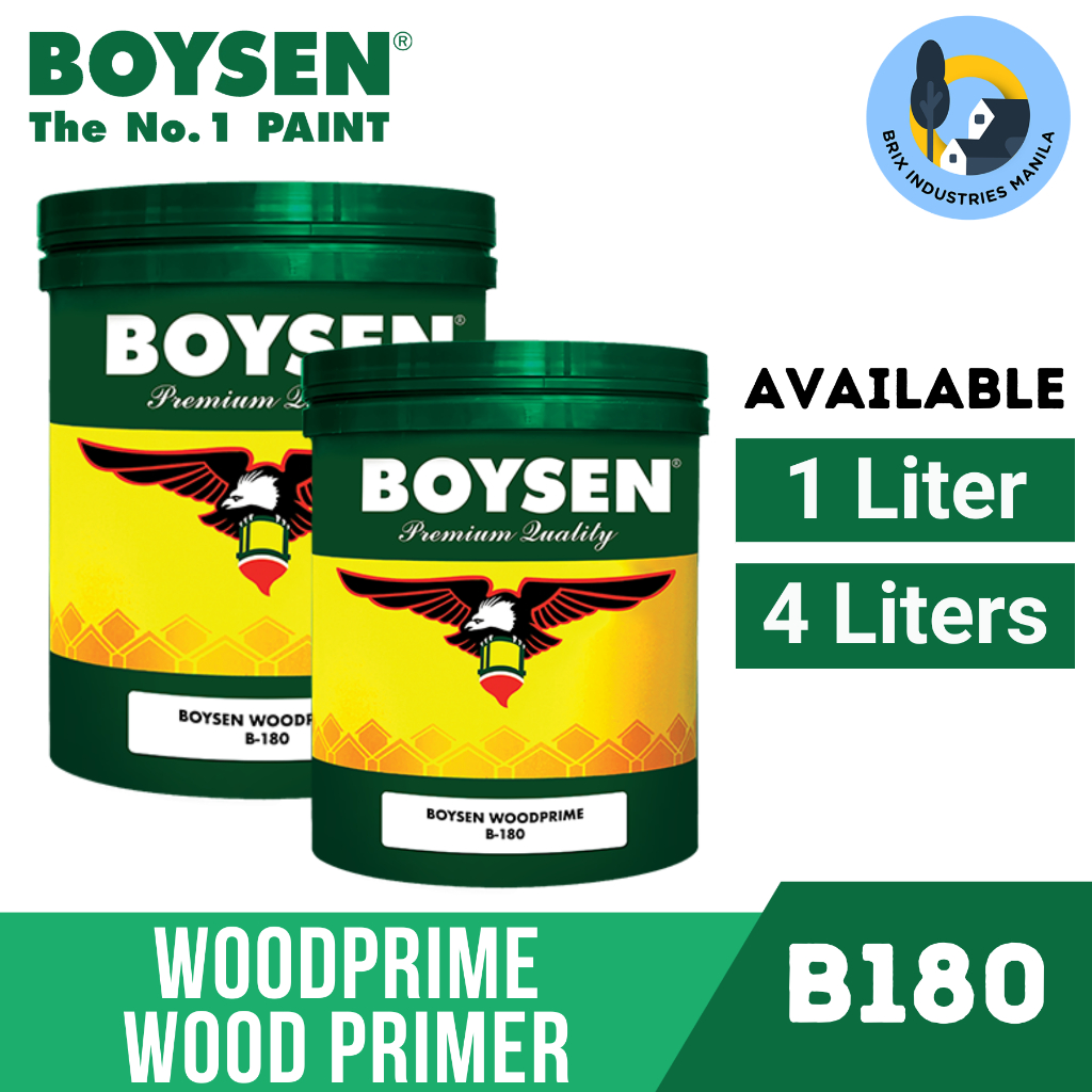 Boysen WoodPrime Wood Primer #B-180 1 Liter or 4 Liters WoodPrime Water ...