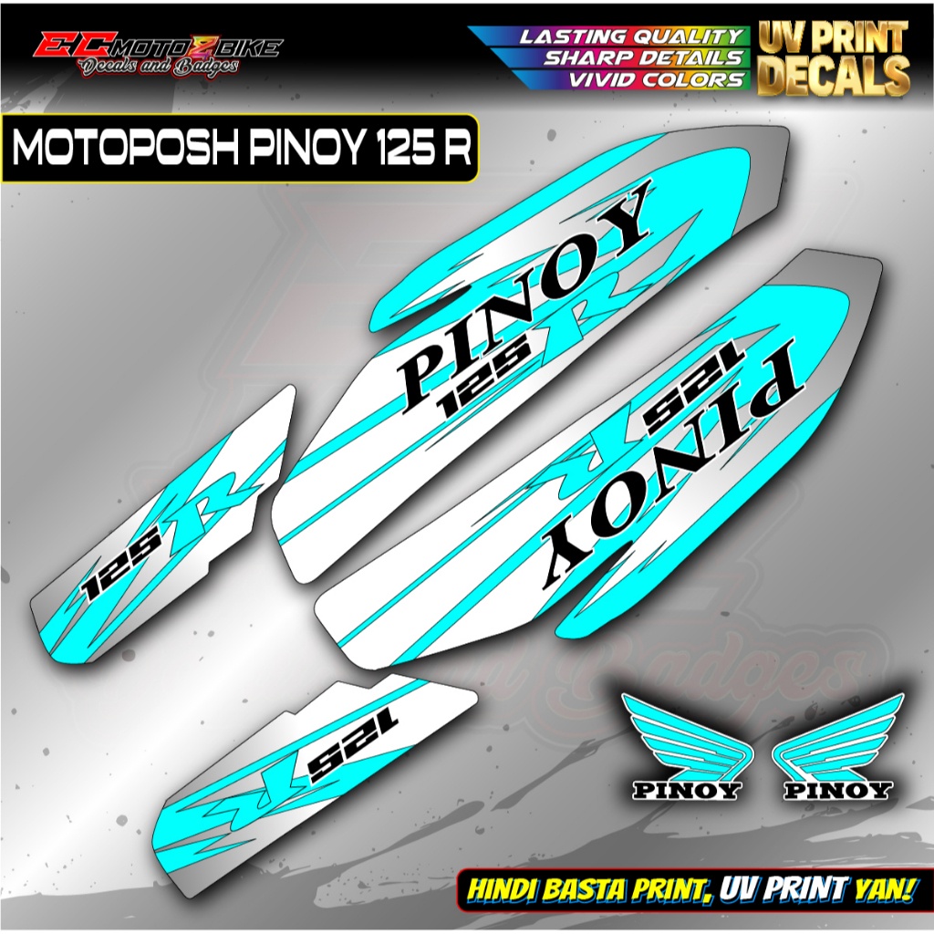 Motoposh Pinoy 125R Decals Sticker Set - Motorcycle Accessories ...