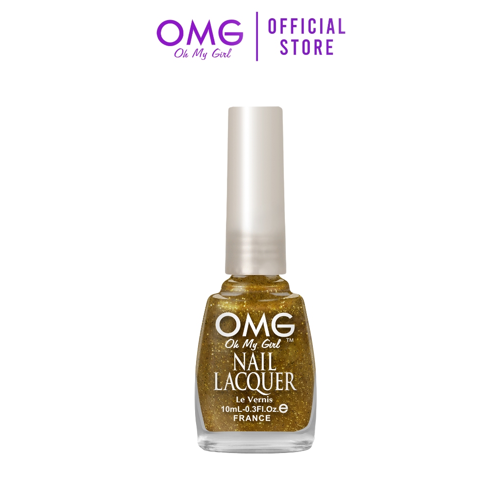OMG Nail Polish Regular 10mL – Yellow Glitter | Shopee Philippines