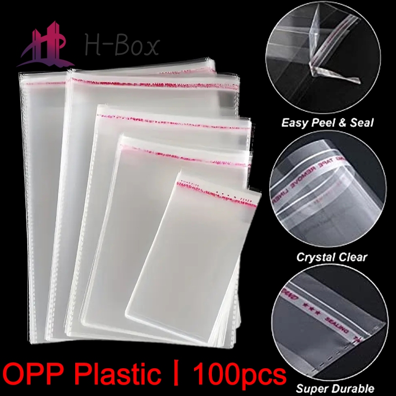 100pcs丨OPP Plastic With Air Hole Transparent Self Adhesive Sealed Pouch ...