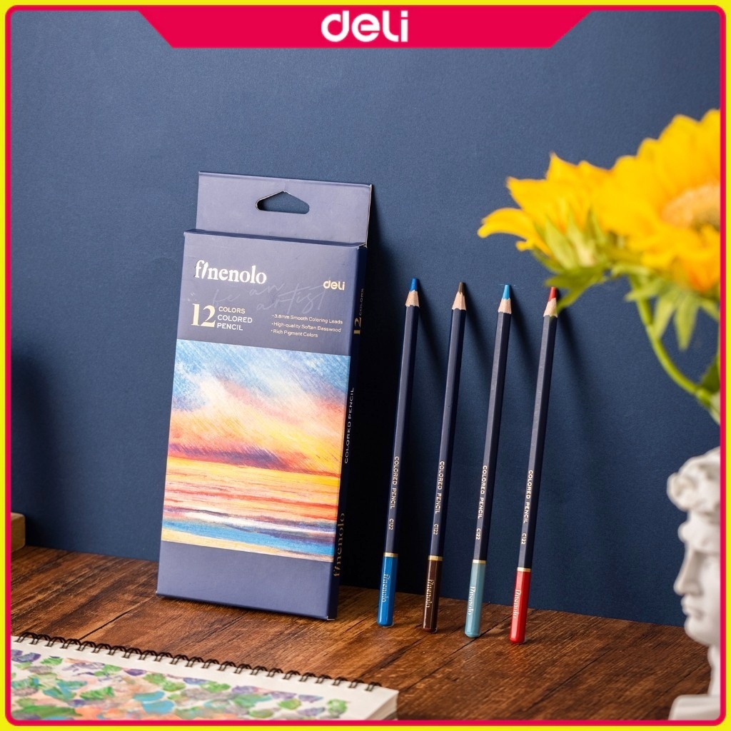 Deli 12/24 Colors Coloring Pencil Finenolo Box Color Lead EC131 ...