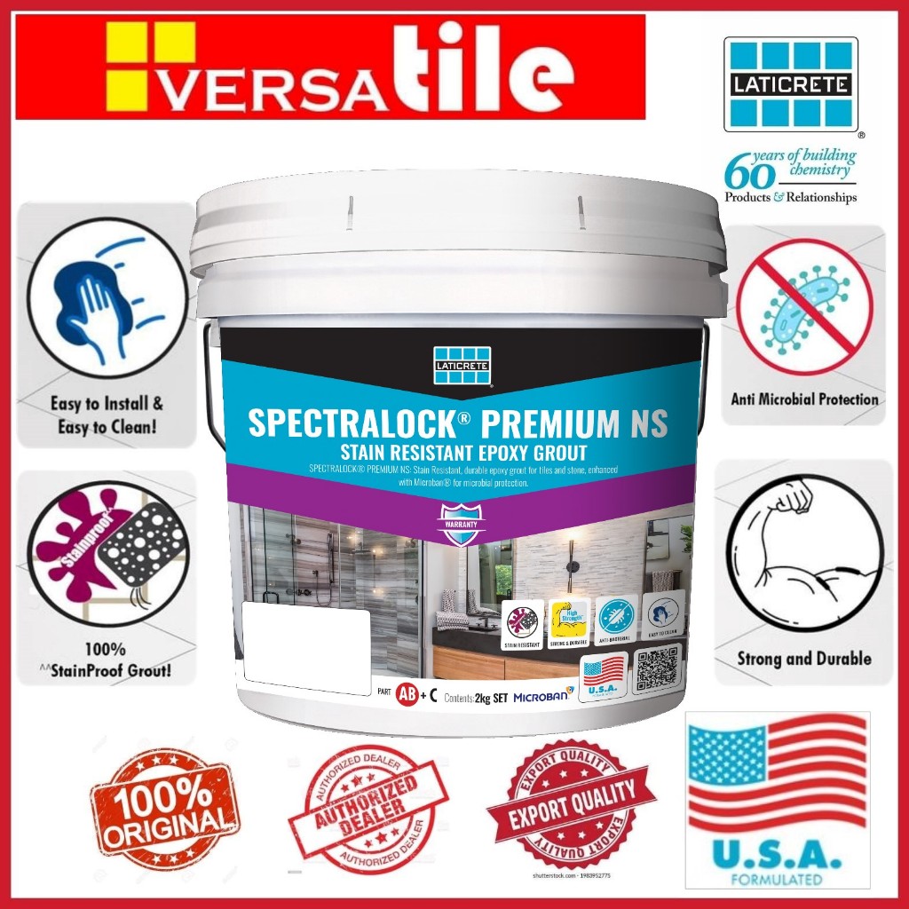 LATICRETE® SPECTRALOCK PREMIUM NS (2kg set) Waterproof Epoxy Grout ...
