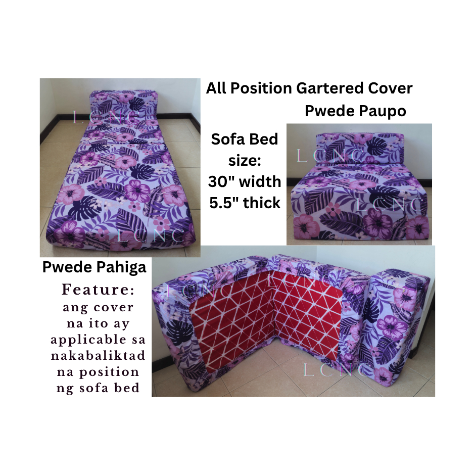 All Position GARTERED Cover for 3 Folds Amelie Sofa Bed SQUARE HEAD 30 ...