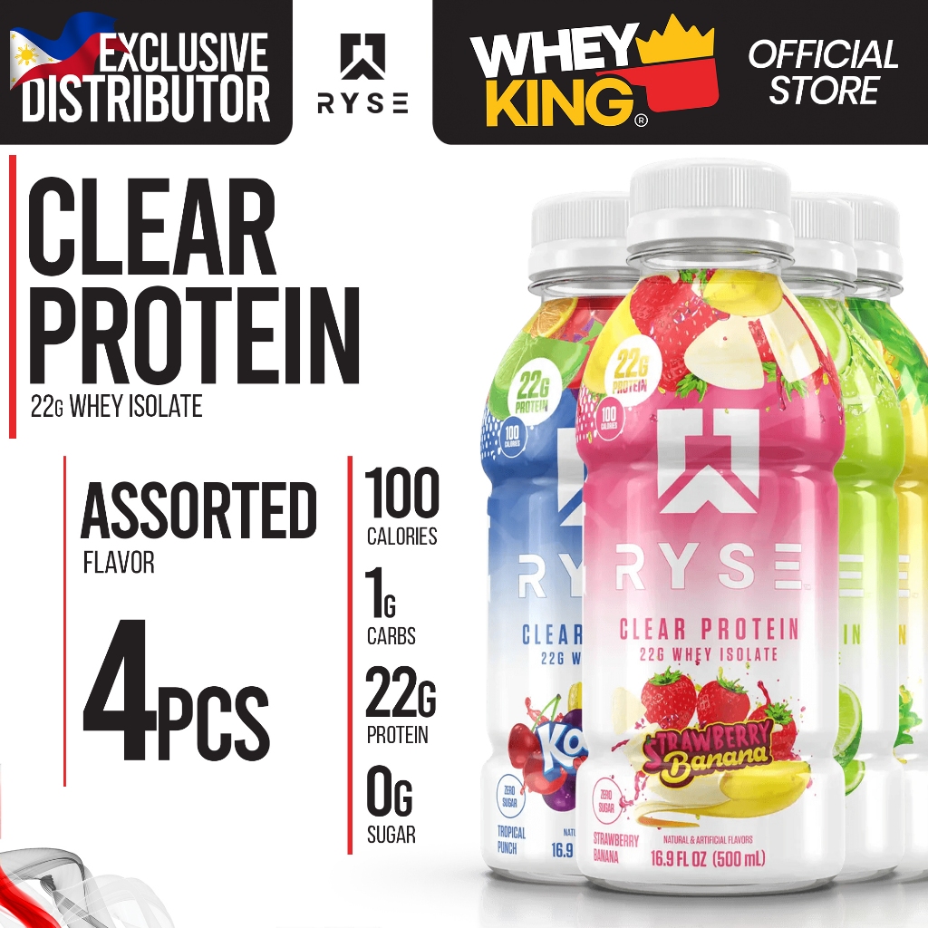 RYSE l CLEAR PROTEIN 22g Whey isolate RTD - 4pcs | Shopee Philippines