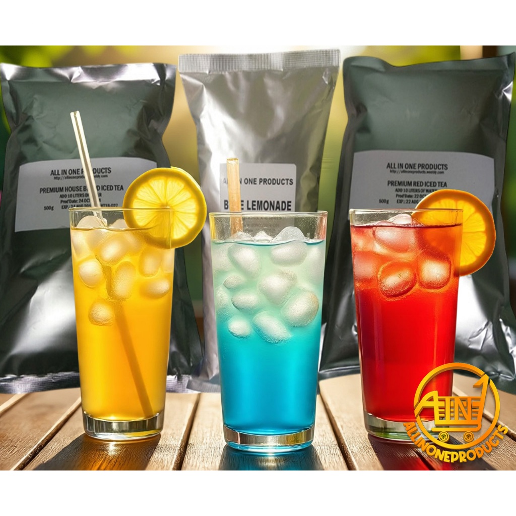 House blend Lemon Iced Tea & Red Iced Tea & Blue Lemonade Juice Powder ...
