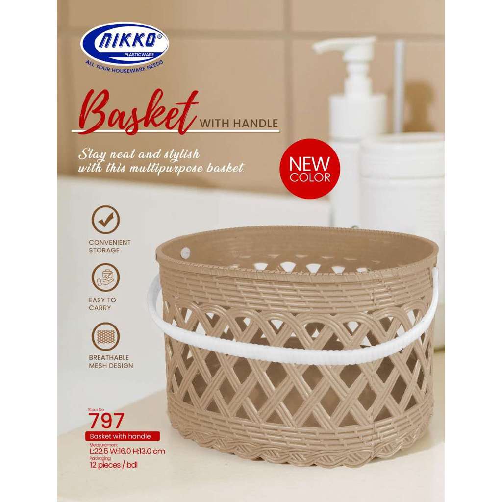 Basket with Handle (#797MC) | Shopee Philippines