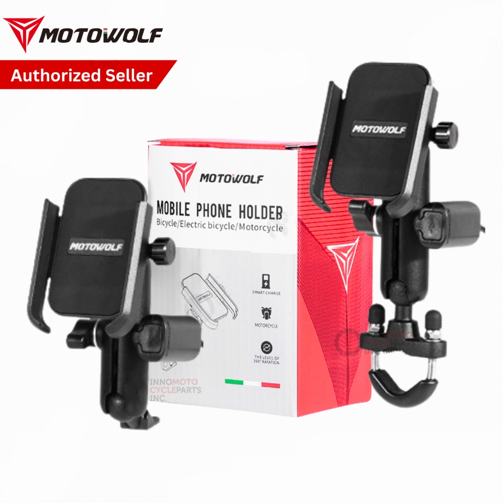 Motowolf&FOX Mobile Phone Holder V3 Handle/Mirror Mount Cellphone ...
