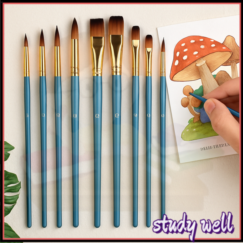 10pcs Poster Paint Brush Set for Kids Artist Painting Brushes for ...