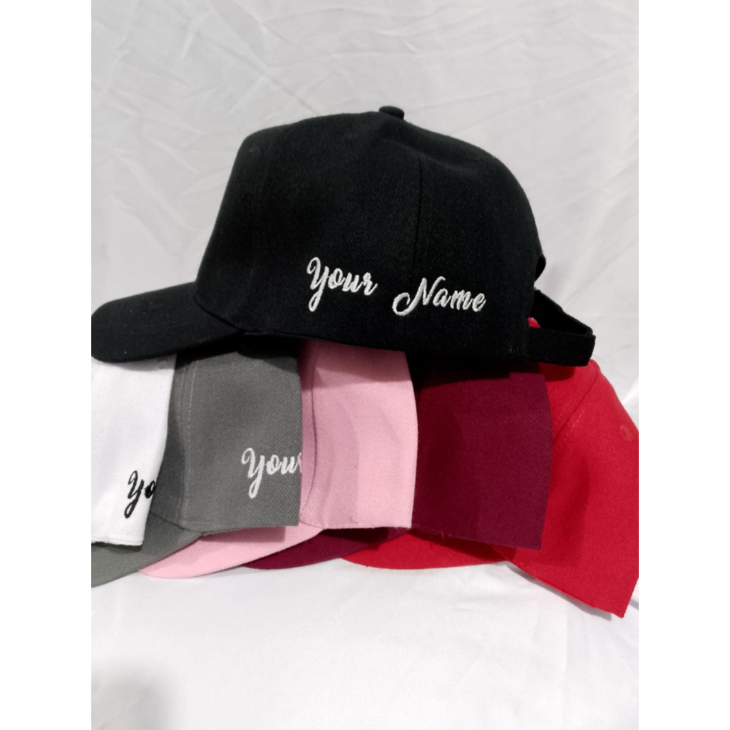 YOUR NAME PERSONALIZED EMBROIDERY BULLCAP/ BURDA TAHI | Shopee Philippines