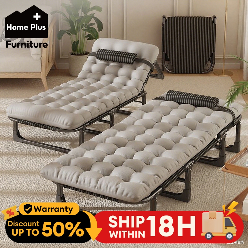 Folding Bed With Mattress Foldable Portable Heavy Duty Bed Chair ...
