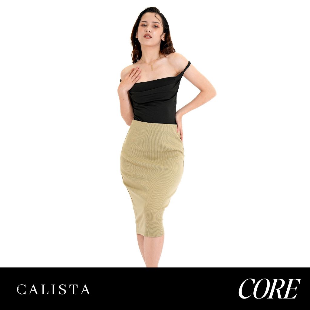 MIDI SKIRT| Calista Core (No Slit & Stretchable Fit for All Seasons ...