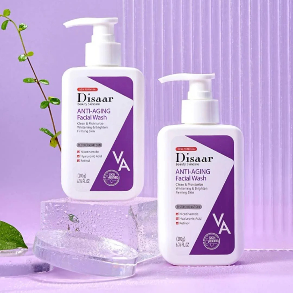 Disaar Anti-Aging Facial Wash Retinol Nicotinamide Facial Cleanser 200g ...