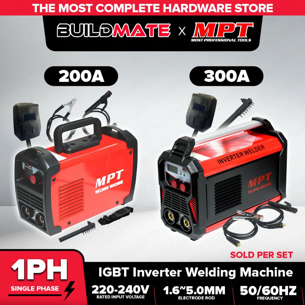 Buildmate Mpt 200a 300a Inverter Welding Machine Igbt Arc Welder With