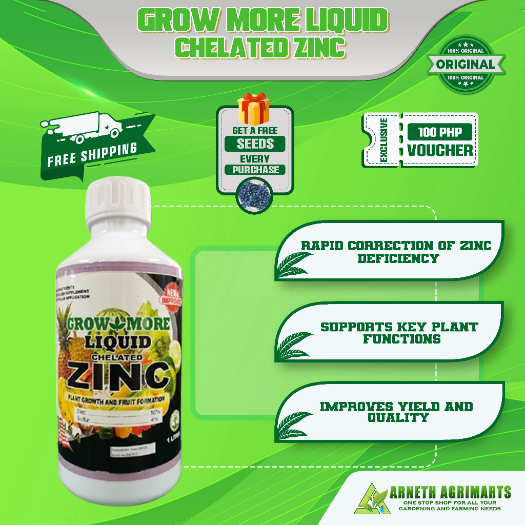 ARNETH GROW MORE LIQUID CHELATED ZINC (1 LITER) | Shopee Philippines