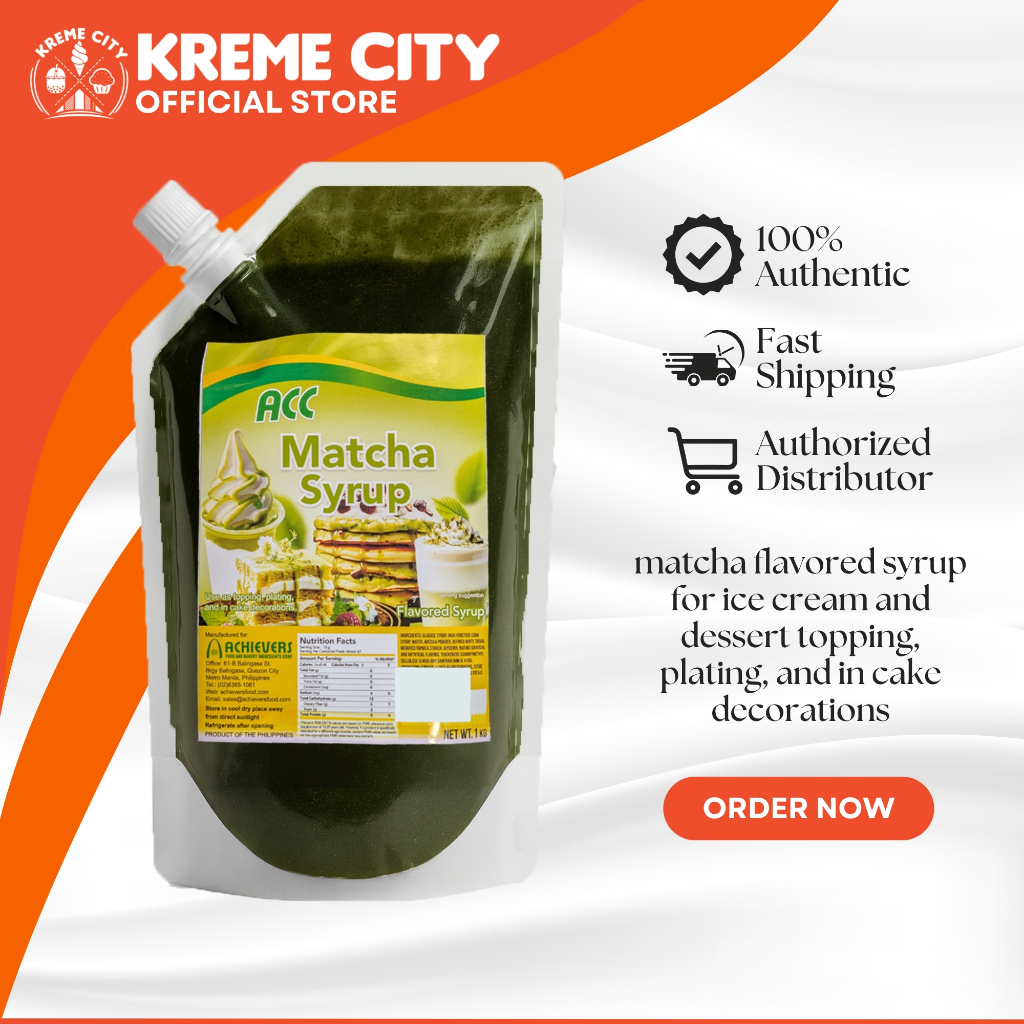 Achievers ACC Matcha Syrup 1kg | Shopee Philippines