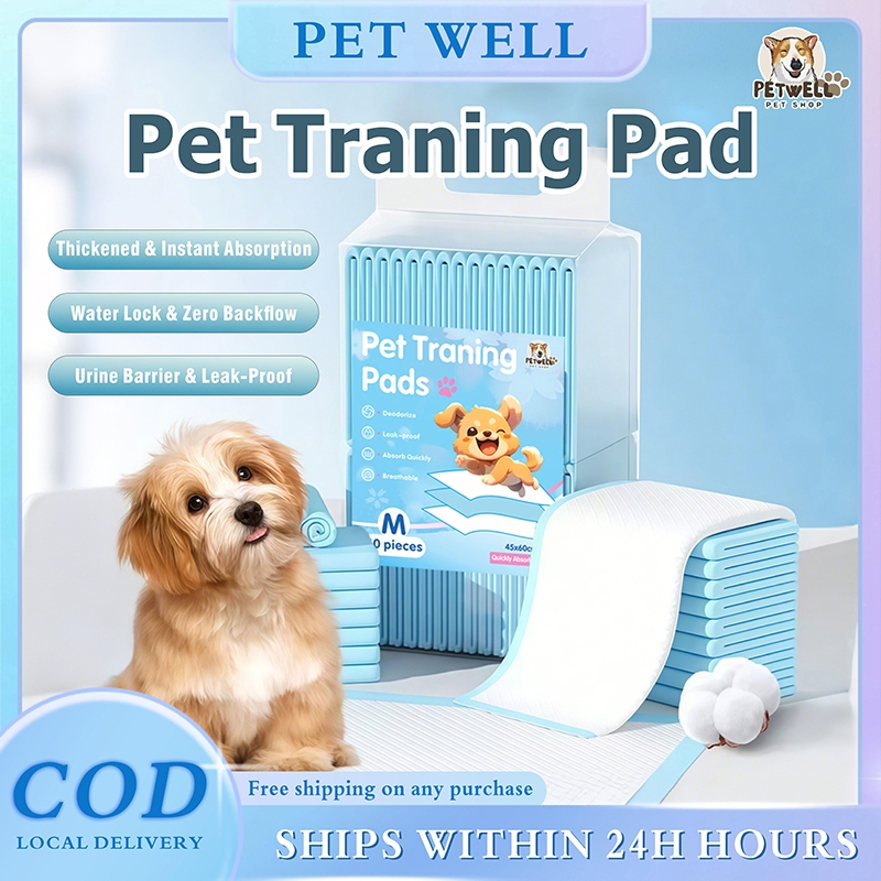PETWELL 20-100PCS Pet Training Pad Pads Trays Deodorization Pet Cat Wee ...