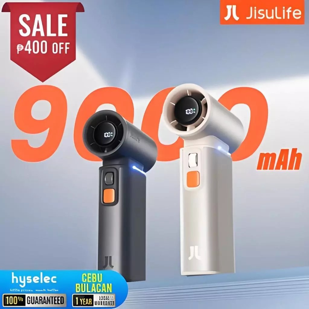 JISULIFE Ultra 1 3 in 1 Portable Fan 9000 mAh Battery Rechargeable With ...