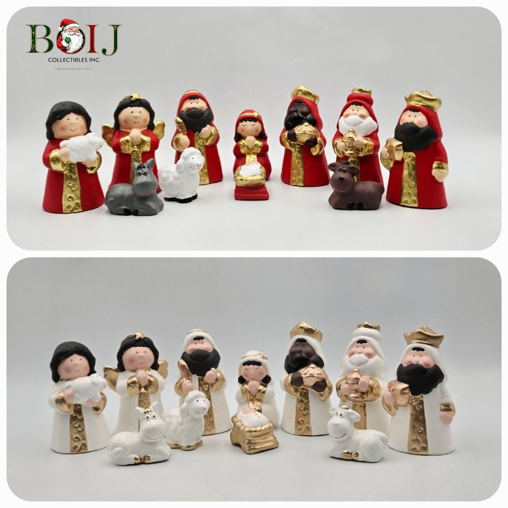 11 Piece Adorable Nativity Set Handcrafted Christmas Figurines ...