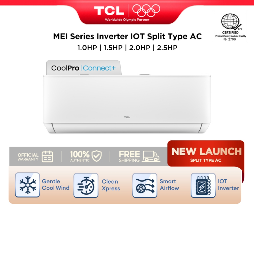 TCL UV Connect+ Series Inverter Aircon Split-type Air Conditioner ...