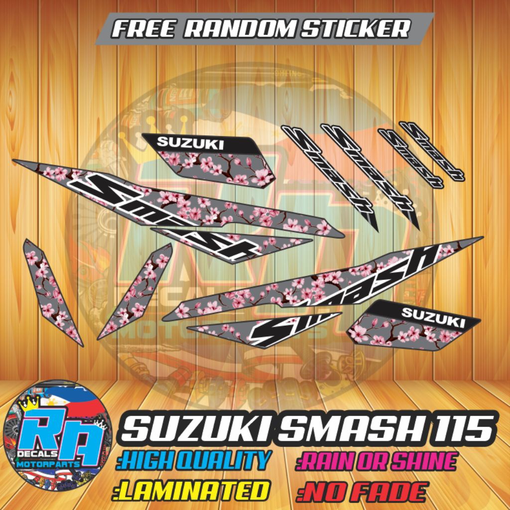 Suzuki Smash 115 Sakura Decals | Shopee Philippines