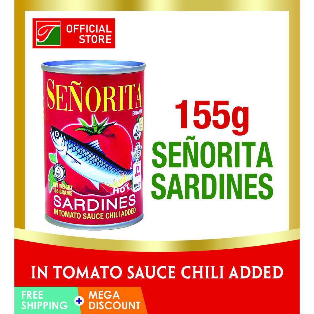 (BULK)Señorita Sardines Easy Open Can in Tomato Sauce or with Chili ...