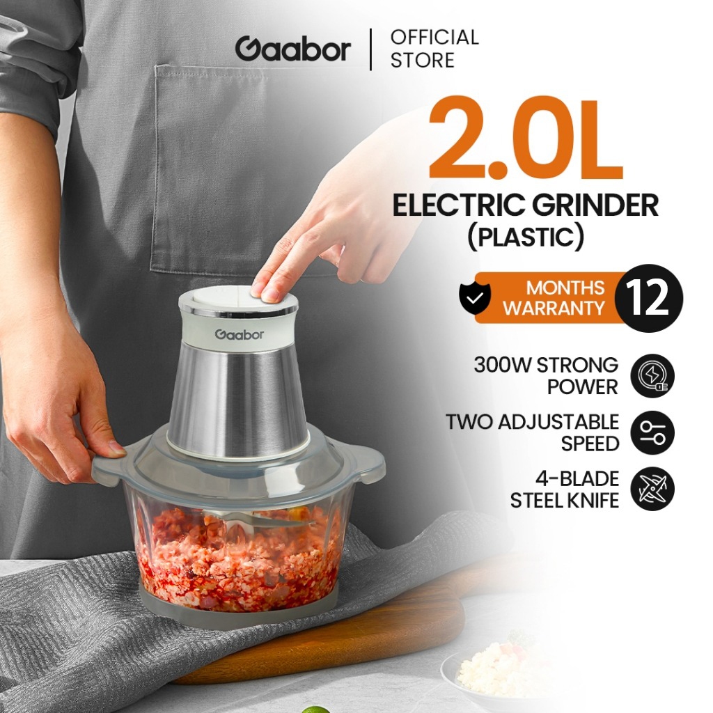 Gaabor Meat Grinder Food Processor Electric Multifunction 2-Speed ...