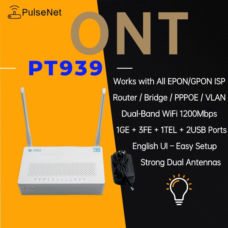 XPON PT939G Dual Band WiFi Modem Router | GPON/EPON ONU | 2.4G & 5G | With Adapter | Shopee ...